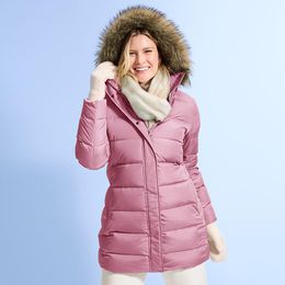 LANDS' END Daunenmantel mit Kapuze f&uuml;r Damen, Damen, size: regular, Pink, Polyester, by Lands' End