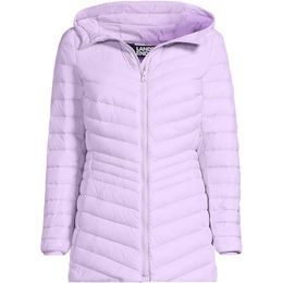 LANDS' END Daunenjacke WANDERWEIGHT Verstaubar Ultraleicht mit Kapuze f&uuml;r Damen, Damen, size: regular, Lila, Nylon/Daunen, by Lands' End