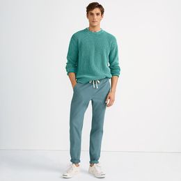 LANDS' END Schlupfbund-Chino f&uuml;r Herren, Herren, size: regular, Blau, Baumwolle/Leinen, by Lands' End