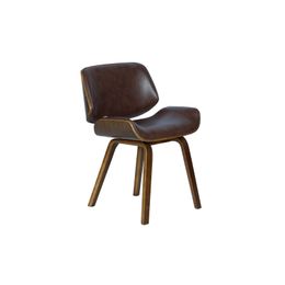 Carmen 9976 Esszimmerstuhl &ndash; Nussbaum/Braun gl&auml;nzend
