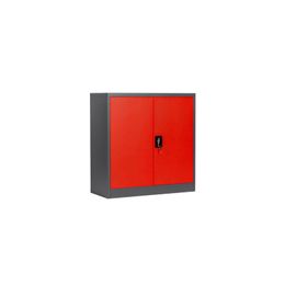 Carmen CR-1239 E J SAND Aktenschrank aus Metall &ndash; Rot/Graphit