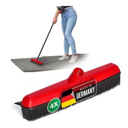 4 St&uuml;ck Gummibesen mit Abzieher Besenkopf Gummi Friseurbesen Schwarz Noppenbesen Hundehaarentferner Broom Parkett Besen f&uuml;r Drinnen Teppichbesen Bodenabzieher Haushaltsbesen Wunderbesen