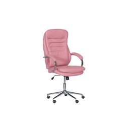 Carmen 6113-1 Chefsessel mit Kunstleder &ndash; Rosa