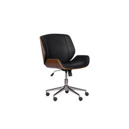 Carmen 6405 Chefsessel mit Kunstleder &ndash; Nussbaum/Schwarz