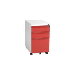 Carmen CR-1249 L SAND Rollcontainer &ndash; Rot/Grau