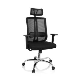 hjh OFFICE Home Office B&uuml;rostuhl ZH 200 Stoff / Netzstoff mit Armlehnen