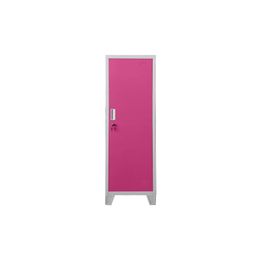 Carmen CR-1604-1 JZ Spind aus Metall &ndash; Grau/Rosa