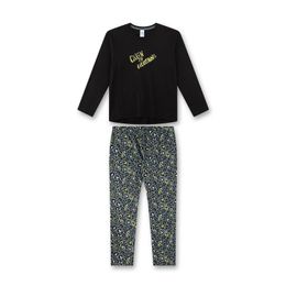 Sanetta Pyjama Teenager lang Queen of Everything Leo-Print M&auml;dchen Pyjama
