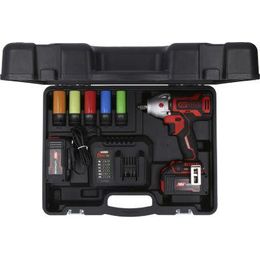 KS-Tools Akku-Schlag-Schrauber-Satz eMONSTER, 1/2", H&ouml;chstdrehmoment 690 Nm, 3 Drehmomentstufen, umschaltbar, 9-teilig, in schwarzem Tragekoffer