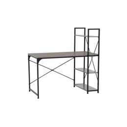 Schreibtisch TUZLA mit Seitenregal 120 x 64 cm &ndash; Eiche Grau