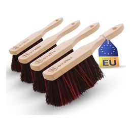 4er Set Handfeger Klein Arenga & ELASTONBORSTEN Handbesen Auto Kehrwisch Industriehandfeger Auto Schneebesen Holz Hand Brush Handfeger Grob Handfeger Camping Besen Vorzeltteppich Wohnwagen