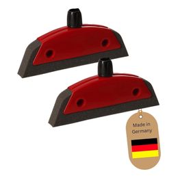 2er Set Schaumstoffbesen mit Abzieher Besenkopf Gummi Friseurbesen Schwarz Noppenbesen Hundehaarentferner Broom Parkett Besen f&uuml;r Drinnen Teppichbesen Bodenabzieher Haushaltsbesen Wunderbesen