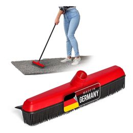 Gummibesen mit Abzieher Besenkopf Gummi Friseurbesen Schwarz Noppenbesen Hundehaarentferner Broom Parkett Besen f&uuml;r Drinnen Teppichbesen Bodenabzieher Haushaltsbesen Wunderbesen