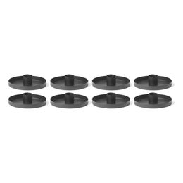 8er-Set Tafelkerzenhalter SCHWARZ Durchmesser 6cm Adventskranz weihnachtliche Tischdekoration scandic chic Stabkerzenhalter Kerzenteller Kerzenst&auml;nder Candle Holder Kerzenpin Kerzenpick