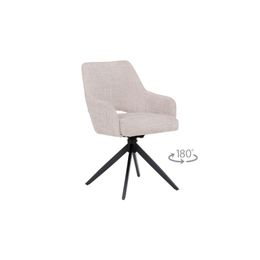 2er-Set Carmen HEREFORD Esszimmerstuhl &ndash; Creme