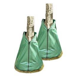 Novatool 2X S&auml;cke f&uuml;r Baumbew&auml;sserung 75 Liter Gr&uuml;n Bew&auml;sserungsbeutel aus robustem PVC Baums&auml;cke Bew&auml;sserung Baumbew&auml;sserung S&auml;cke Wasserbeutel Baum