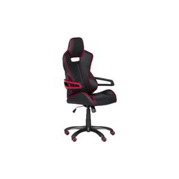 Carmen 7513 Gaming-Stuhl mit Kunstleder &ndash; Schwarz/Rot