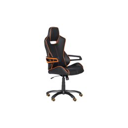 Carmen 7513 Gaming-Stuhl mit Kunstleder &ndash; Schwarz/Orange
