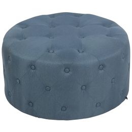 CLP Fu&szlig;hocker Korsika Stoff - Farbe: blau, Material: Stoff