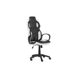 Carmen 7510 Gaming-Stuhl mit Kunstleder &ndash; Schwarz/Wei&szlig;