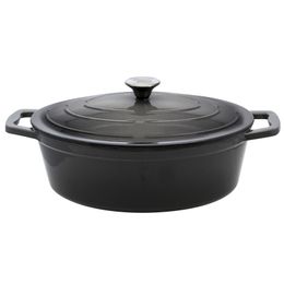 Br&auml;ter oval 33 cm Gusseisen, grau