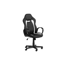 Carmen 7525 Gaming-Stuhl mit Kunstleder &ndash; Schwarz/Wei&szlig;
