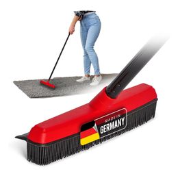 Novaliv Gummibesen mit Stiel zum Stecken Auto & Abzieher Friseurbesen Gummi Noppenbesen Hundehaarentferner Broom Besen f&uuml;r Drinnen Steinb&ouml;den Teppichbesen Bodenabzieher Haushaltsbesen Wunderbesen