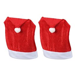 Weihnachten Stuhlhussen 2er Set I Samt I Rot I Nikolausm&uuml;tze I Stuhlbezug Weihnachtsdeko Weihnachtsm&uuml;tze Stuhldeko Husse Stuhl Stuhl&uuml;berzug