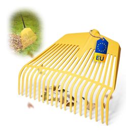 Novatool Laubbesenkopf , 2 in 1 Kombiger&auml;t , Laubbesen und Laubgabel mit 26 Kunststoff-Zinken , Arbeitsbreite 60cm , Laubrechen , Gartenbesen , Rasenrechen , Harke f&uuml;r Gartenabfall , Gartenger&auml;t ohne Stiel