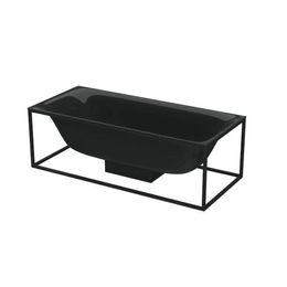 Bette BetteLux Shape Freistehbadewanne 3452-056 180x80x45cm, schwarz, schwarz