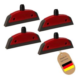 4 St&uuml;ck Schaumstoffbesen mit Abzieher Besenkopf Gummi Friseurbesen Schwarz Noppenbesen Hundehaarentferner Broom Parkett Besen f&uuml;r Drinnen Teppichbesen Bodenabzieher Haushaltsbesen Wunderbesen