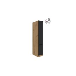 K&uuml;chen-Preisbombe K&uuml;chen Apothekerschrank 30 cm ARIA Schwarz Anti Fingerprint K&uuml;chenzeile K&uuml;chenblock