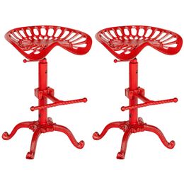 CLP 2er Set Barhocker Butch - Farbe: rot