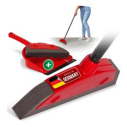 Novaliv Schaumstoffbesen mit Stiel zum Stecken & Kehrgarnitur Friseurbesen Set Gummi Noppenbesen Hundehaarentferner Broom Besen f&uuml;r Drinnen Teppichbesen Bodenabzieher Haushaltsbesen Wunderbesen