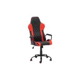 Carmen 6310 Gaming-Stuhl mit Kunstleder &ndash; Schwarz/Rot