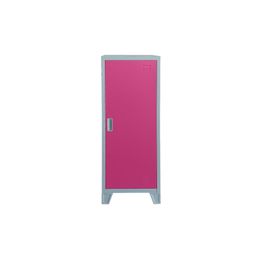 Carmen CR-1605-1 JZ Spind aus Metall &ndash; Grau/Rosa