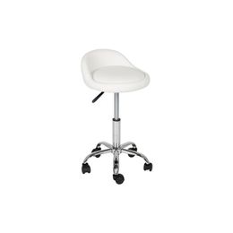 Carmen 3067 Rollhocker &ndash; Wei&szlig;