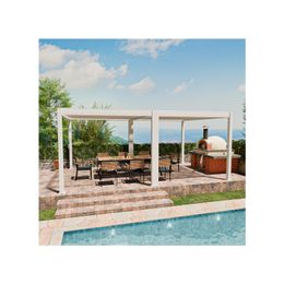 Weide Classic Pergola Aluminium Freistehend 4 X 6 M Wei&szlig;