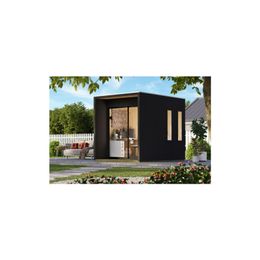 Karibu Homeoffice Haus Wiesel 3 schwarz