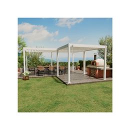 Weide Deluxe Mit Classic Pergola 6 X 6 M Wei&szlig; Lamellendach