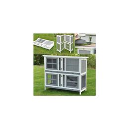 nanook Hasenstall XL Linus faltbar grau 120x50x104 cm