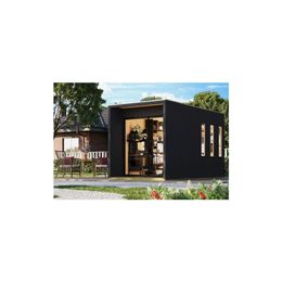 Karibu Homeoffice Haus Wiesel 3 schwarz