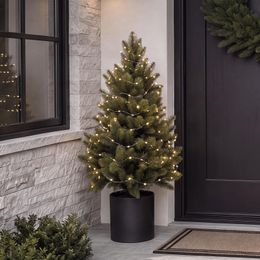 Weihnachtsbaum MCW-R29, Dekobaum Kunstbaum Kunstpflanze k&uuml;nstliche Fichte, Outdoor Polyethylen, 55cm
