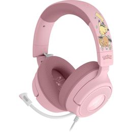 Razer Kraken V4 X - Pikachu & Eevee Edition Gaming-Headset (RZ04-05180800-RUEA, Kompatibel mit Kompatibilit&auml;t PC, Mac, PlayStation, Nintendo Switch (angedockter Modus), Steam Deck, Appareils Mobiles, Android, iOS, Kabelgebunden)