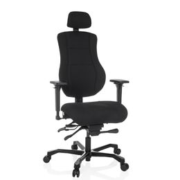 hjh OFFICE XXL Drehstuhl 24 HOURS BASIC Stoff mit Armlehnen (h&ouml;henverstellbar)