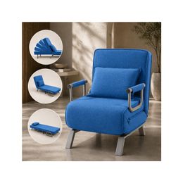 Makika Schlafsessel Schlafsofa Ted klappbar in Blau