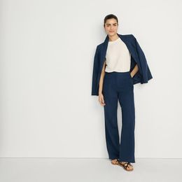 LANDS' END Weite Hose im Leinenmix f&uuml;r Damen, Damen, size: regular, Blau, Leinen, by Lands' End