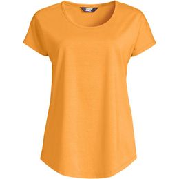 LANDS' END Shirt aus Baumwolle/Modal-Mix mit Ballettausschnitt f&uuml;r Damen, Damen, size: regular, Orange, Baumwolle/Baumwoll-Mischung/Baumwolle, by Lands' End
