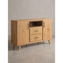Sideboard MDF Eichenoptik 150x40x95 cm - BASSANO KADIMA DESIGN