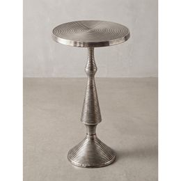 Beistelltisch Aluminium Silber &Oslash; 30x54 cm - ROCCARASO KADIMA DESIGN